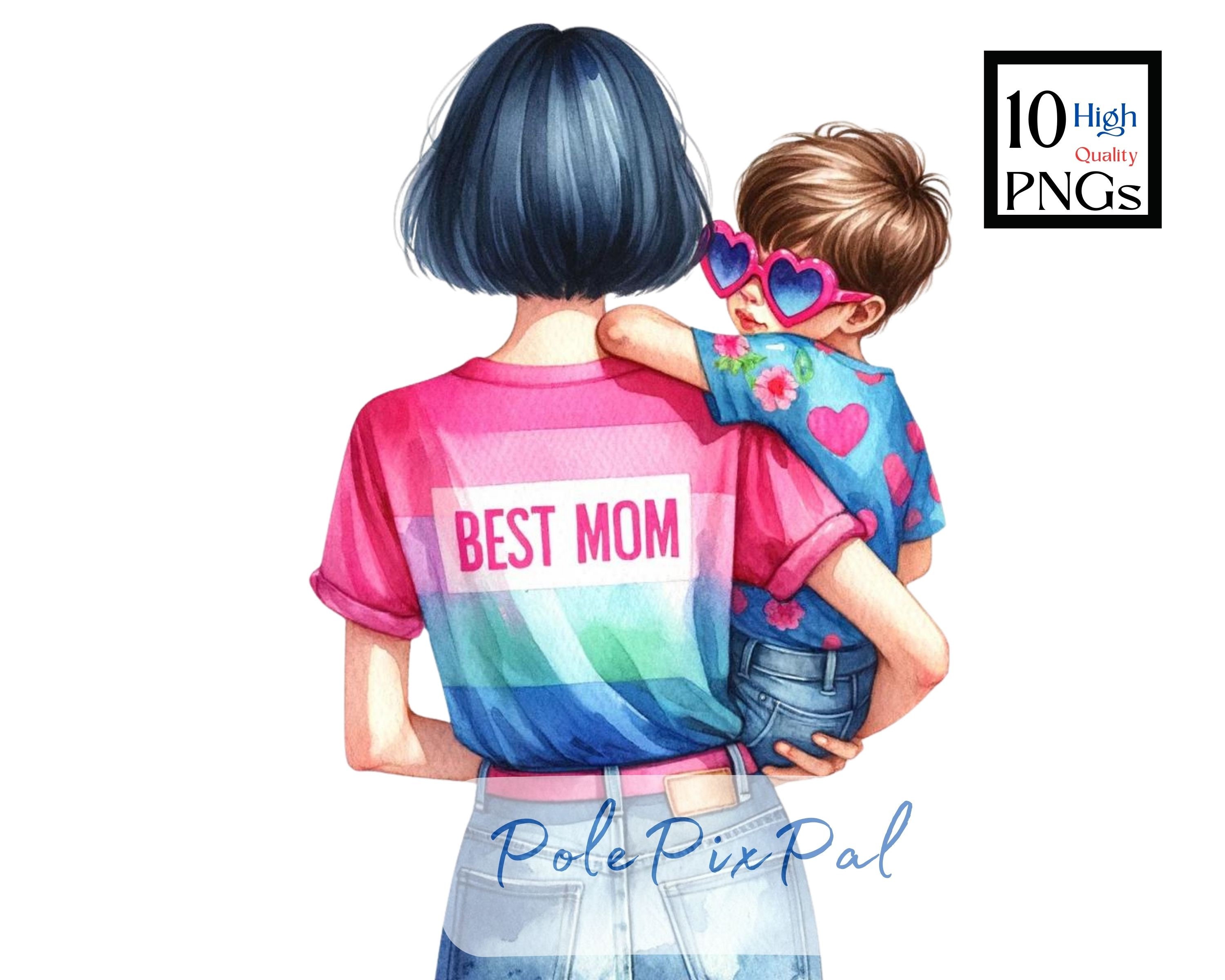 Whimsical Mother's Day Super Mom Baby Todler|10pngs, Junk Journals ...
