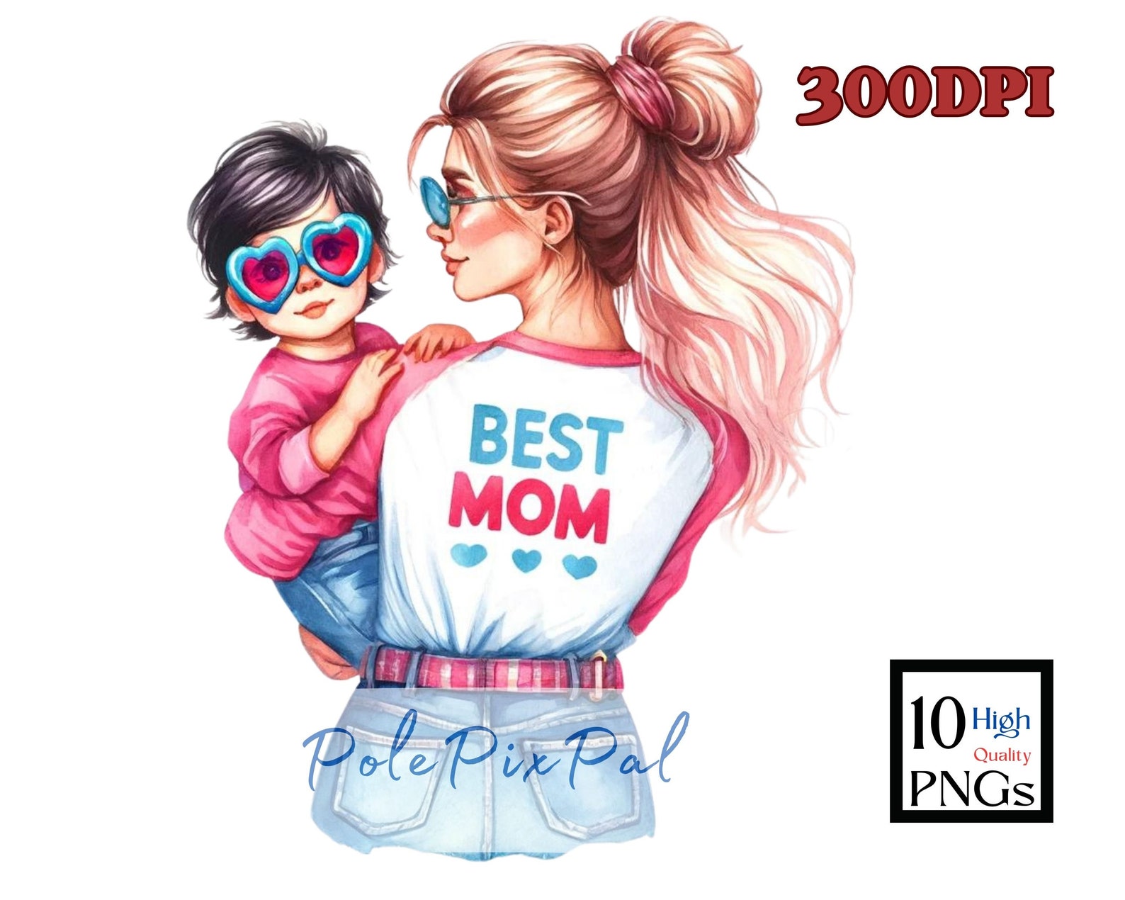 Whimsical Mother's Day Super Mom Baby Todler|10pngs, Junk Journals ...