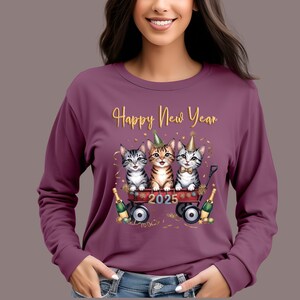Festive Cats Squad New Year 2025 PNG File - Transparent Background ...