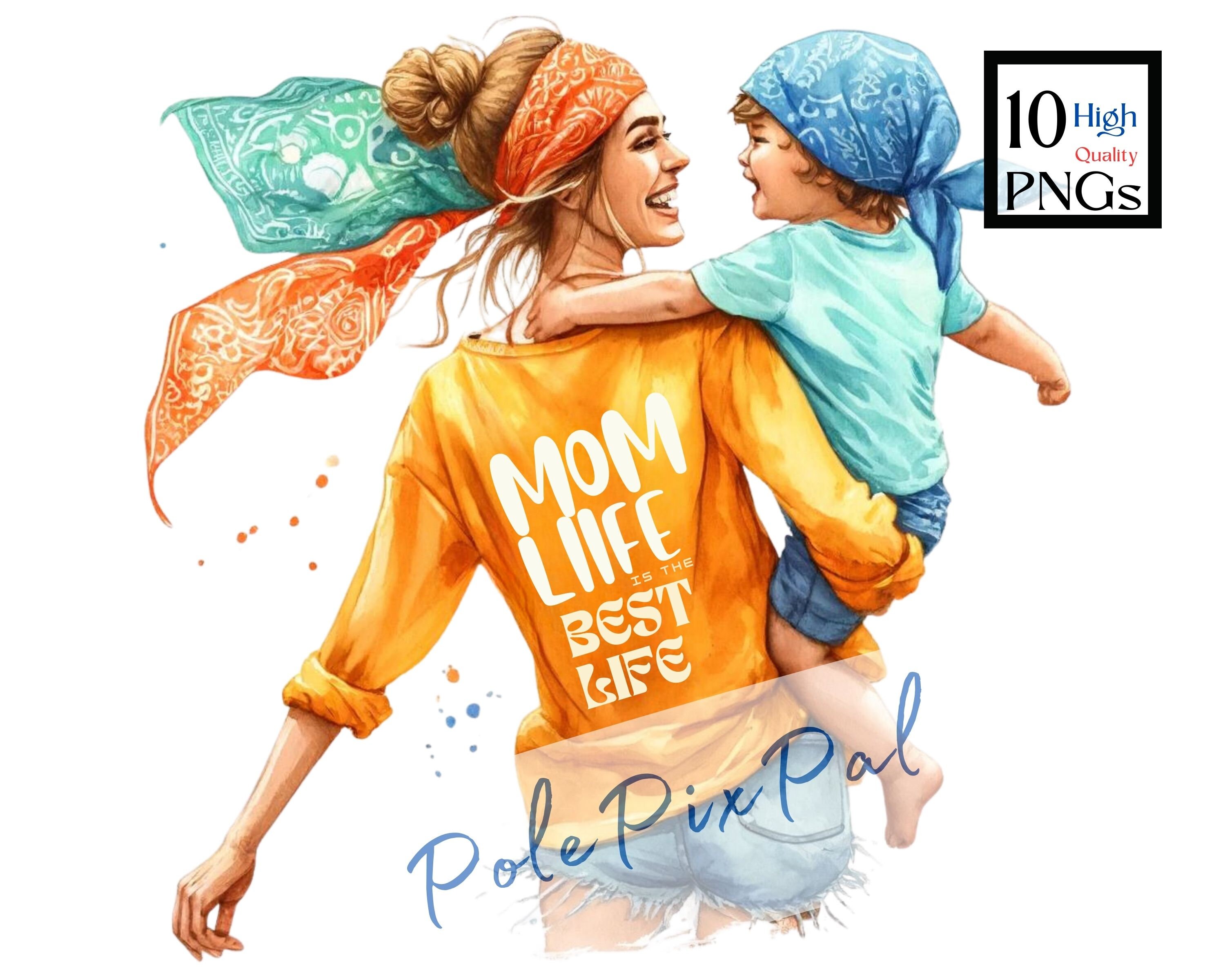 Whimsical Mother's Day Super Mom Baby Todler|10pngs, Junk Journals ...