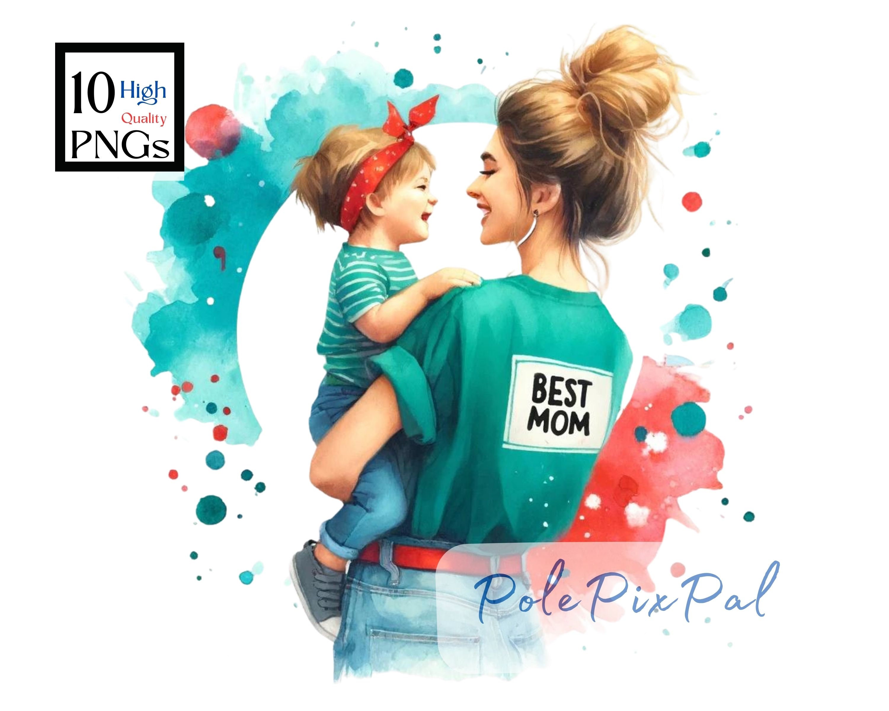 Whimsical Mother's Day Super Mom Baby Todler|10pngs, Junk Journals ...