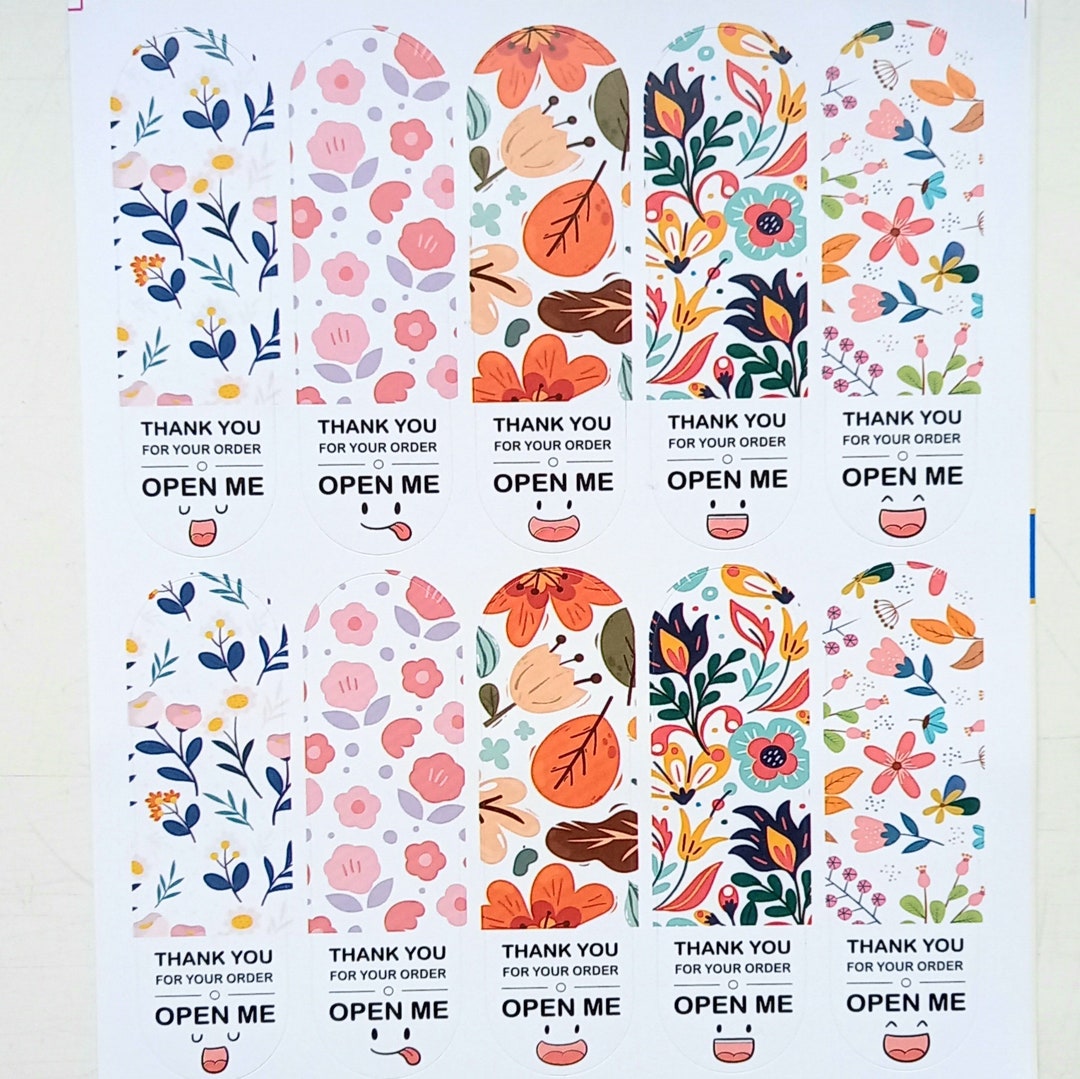 100 Large Thank You for Your Order Seller Sticker. Open Me - Etsy Singapore