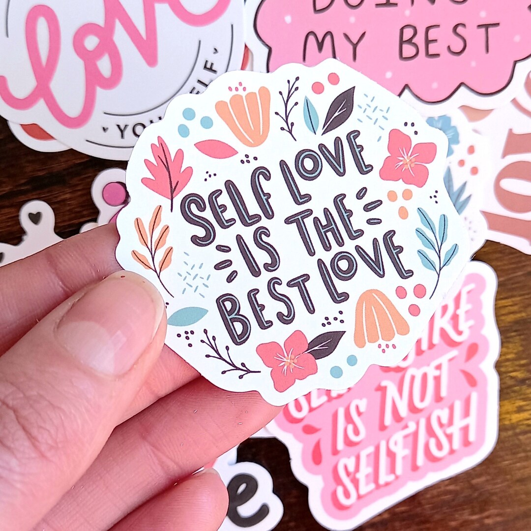25 Different Self Love Stickers. Valentines, Selfcare Hearts Sticker ...
