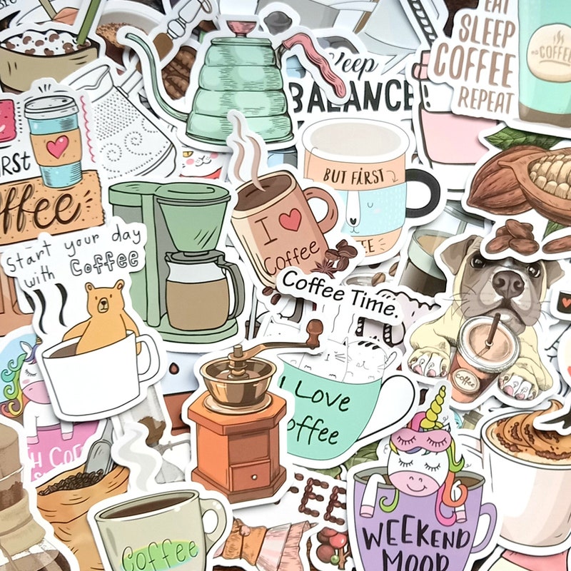 Cute Coffee Stickers - Etsy