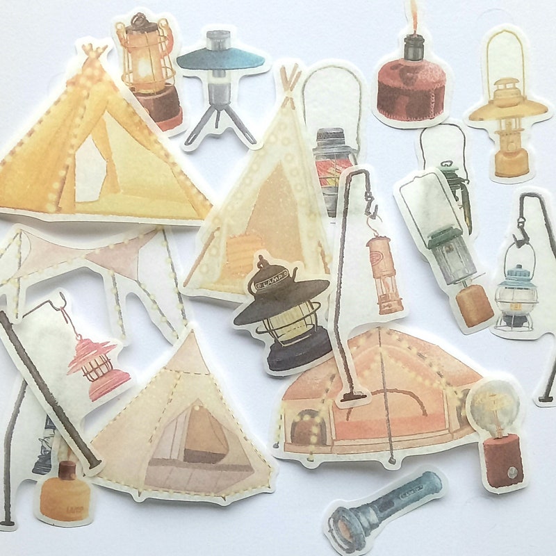 Camp Stickers - Etsy