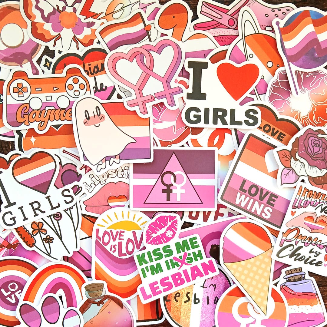 20 Lesbian Pride Stickers: Lovergirl Scrapbooking, Crafts and Kindle ...