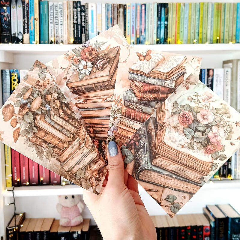 Bookish Scrap Book Paper - Etsy UK