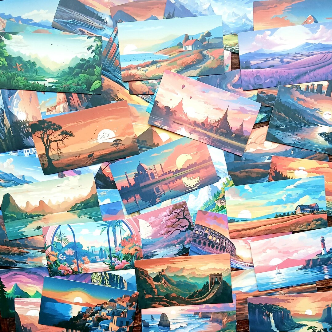 20 Travel Stickers, Beautiful Nature Scenes From World Wide. Vacay Bujo ...