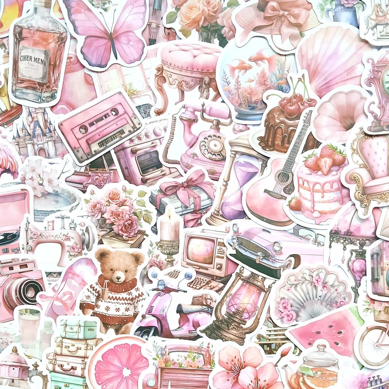Pink Stickers - Etsy