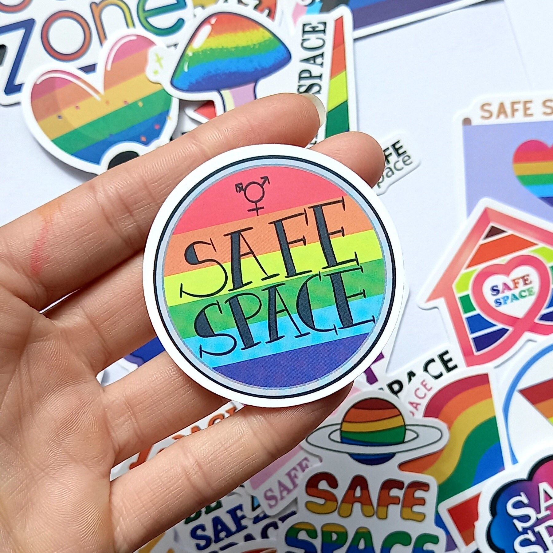 20 LGBTQ Safe Space Stickers. Pride Rainbow Stickers. for Support ...