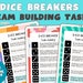 Team Building Dice Breakers Game: Team Tasks, Questions, Challenges - Etsy