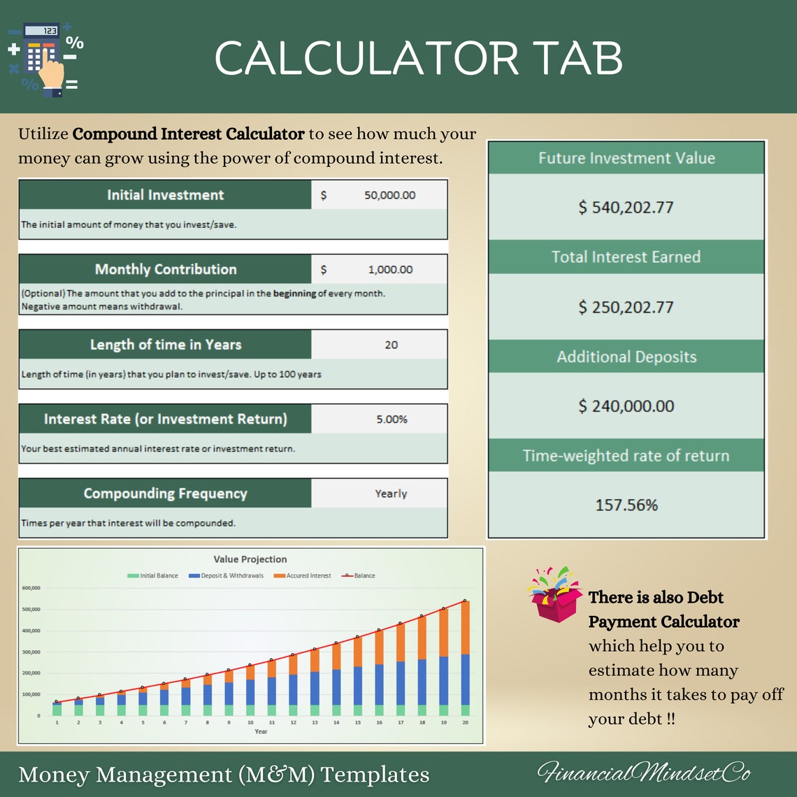 Premium Monthly Budget Excel Spreadsheet Template Expense Tracker ...