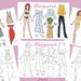 6 Printable Paper Doll Dress up With Clothes - Digital PDF, Dress up ...
