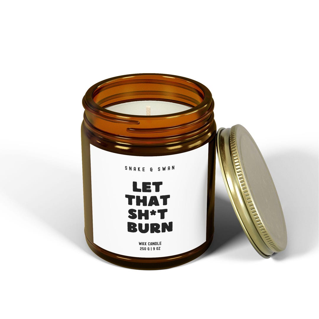 Let That Shit Burn Funny Joke Candle for Bestie 9oz for Friend, Candle ...