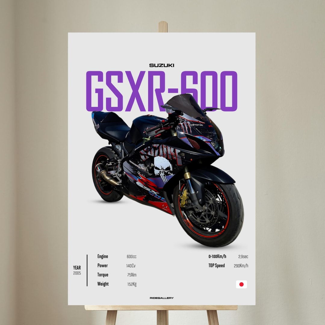 Suzuki GSX R 600 2005 - Superbike Motorbike Motorcycle Wall Deco Motor ...