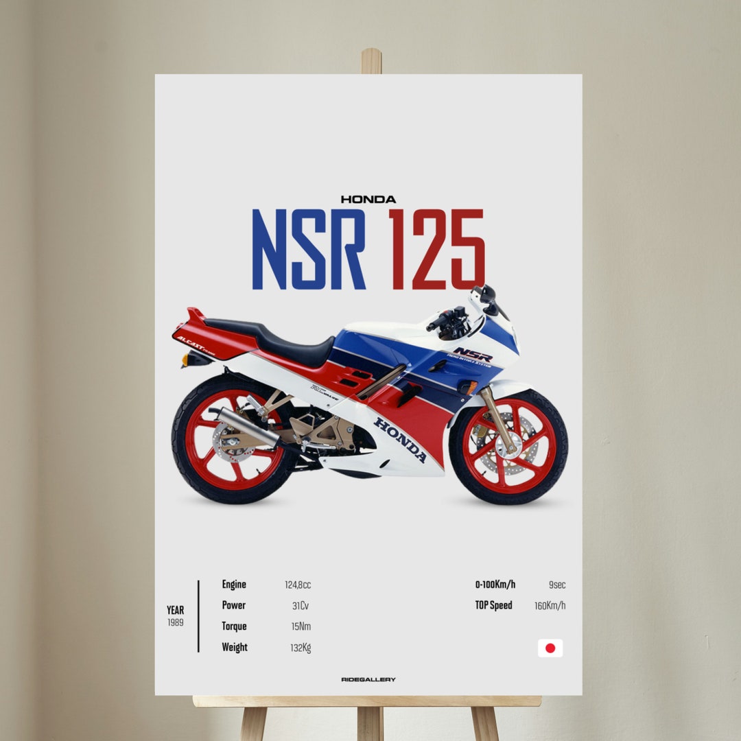 Honda NSR 125 1989 - Motorcycle Wall Deco Motor Line Art for A ...