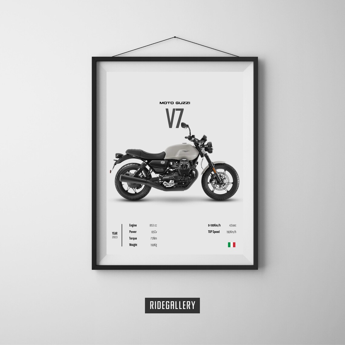 Moto Guzzi V7 2023 Motorcycle Wall Deco Motor Line Art for A - Etsy