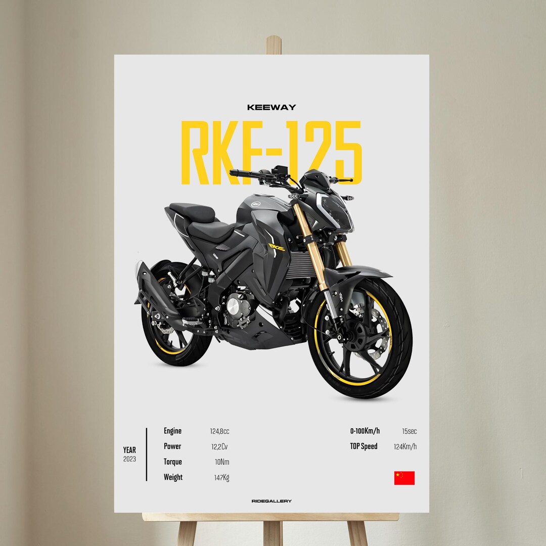 KEEWAY RKF 125 2024 - Motorcycle Wall Deco Motor Line Art for A ...