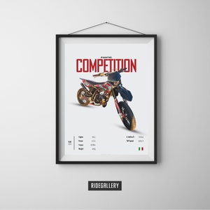 FANTIC COMPETITION 50 Cc Motard 2020 - Motorcycle Wall Deco Motor Line ...