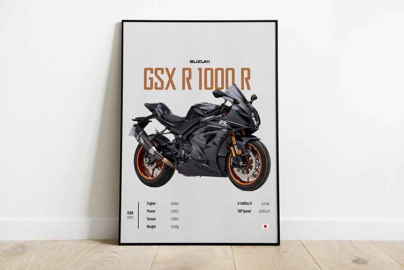 GSX R 1000R 2022 Motorcycle Wall Deco Motor Line Art for A - Etsy