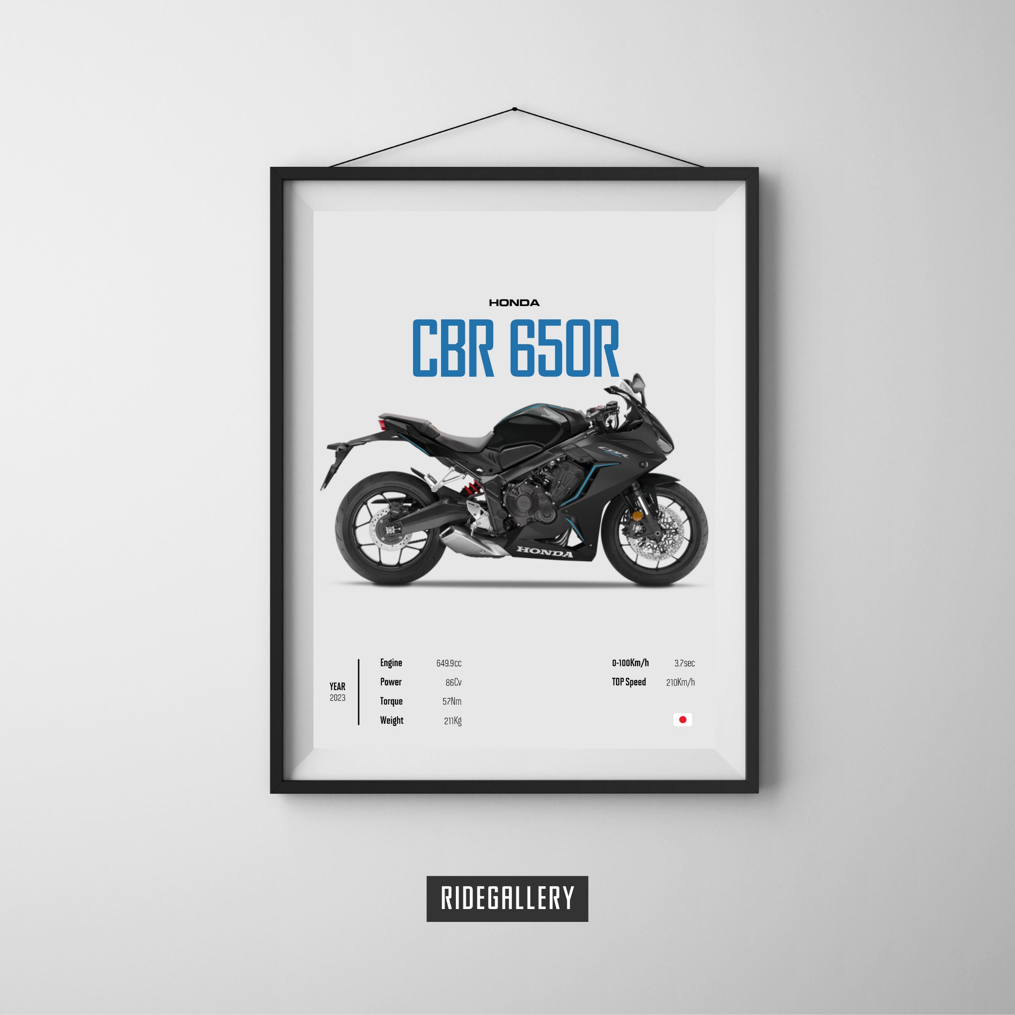 Honda CBR 650R 2023 Motorcycle Wall Deco Motor Line Art for - Etsy