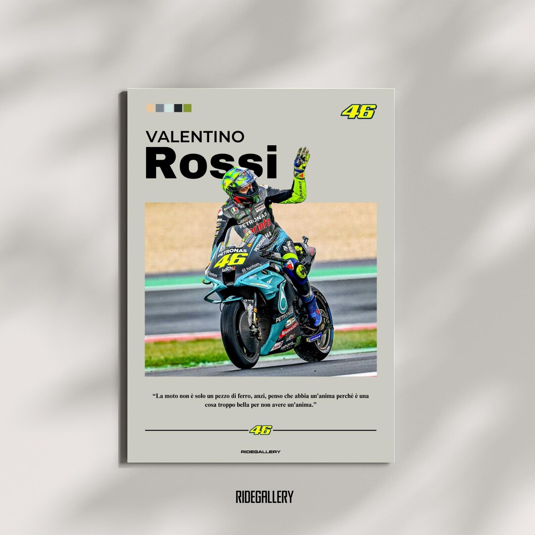 YAMAHA Valentino ROSSI 46 PRINT Wall Art – Digital Motorbike Wall Decor ...