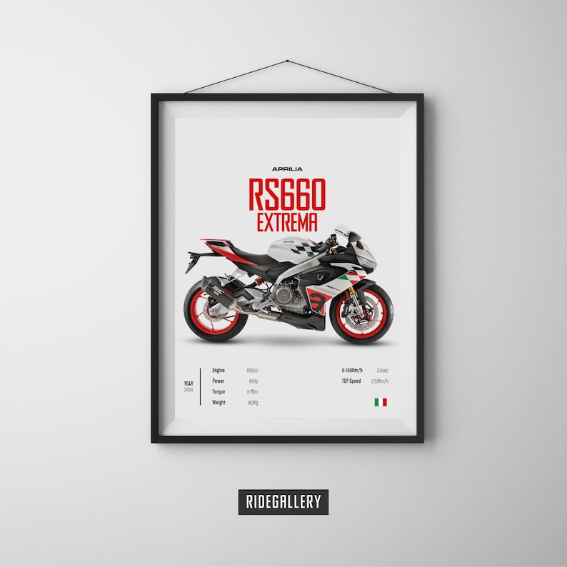 APRILIA RS 660 EXTREMA 2024 Motorcycle Wall Deco Motor Line Art for A ...