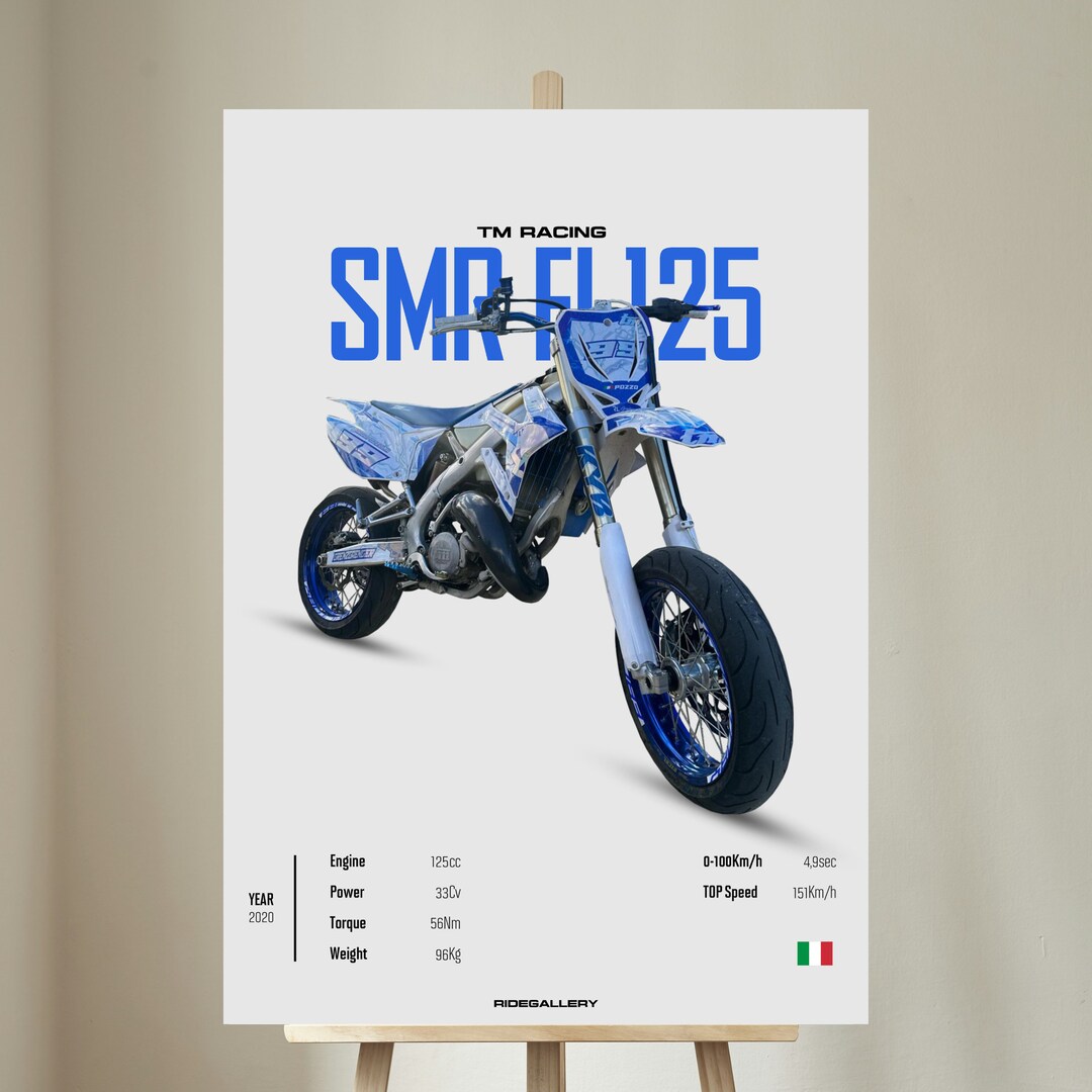TM Racing SMR FI 125 2020 Motorcycle Wall Deco Motor Line Art for A ...