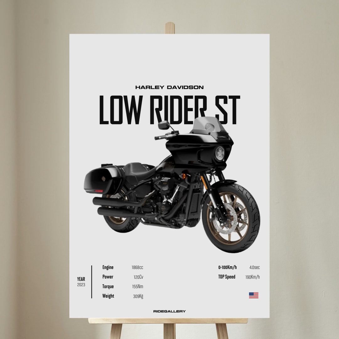 Harley Davidson Low Rider ST - Motorcycle Wall Deco Motor Line Art for ...