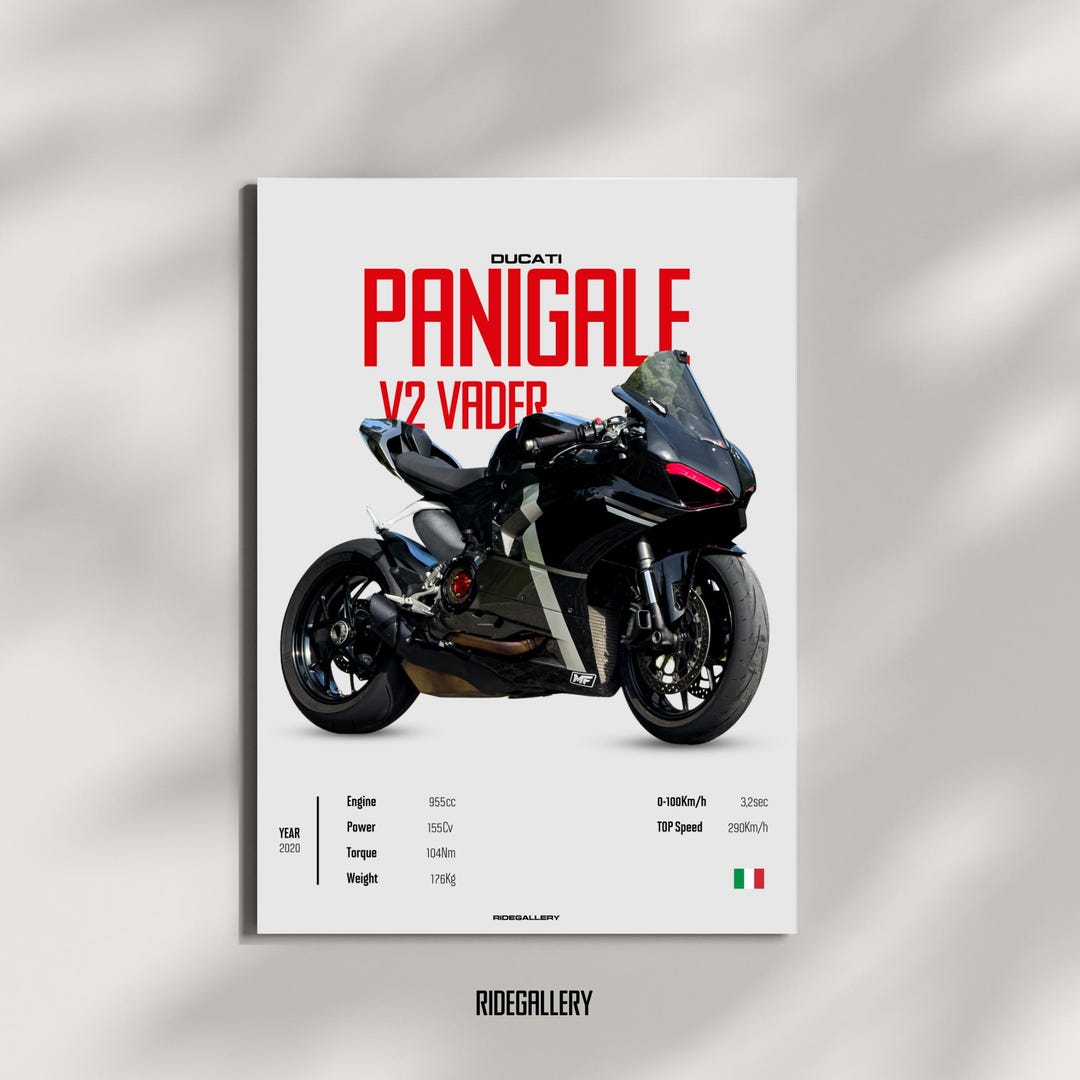 DUCATI PANIGALE V2 VADER 2020 - Motorcycle Wall Deco Motor Art for A ...