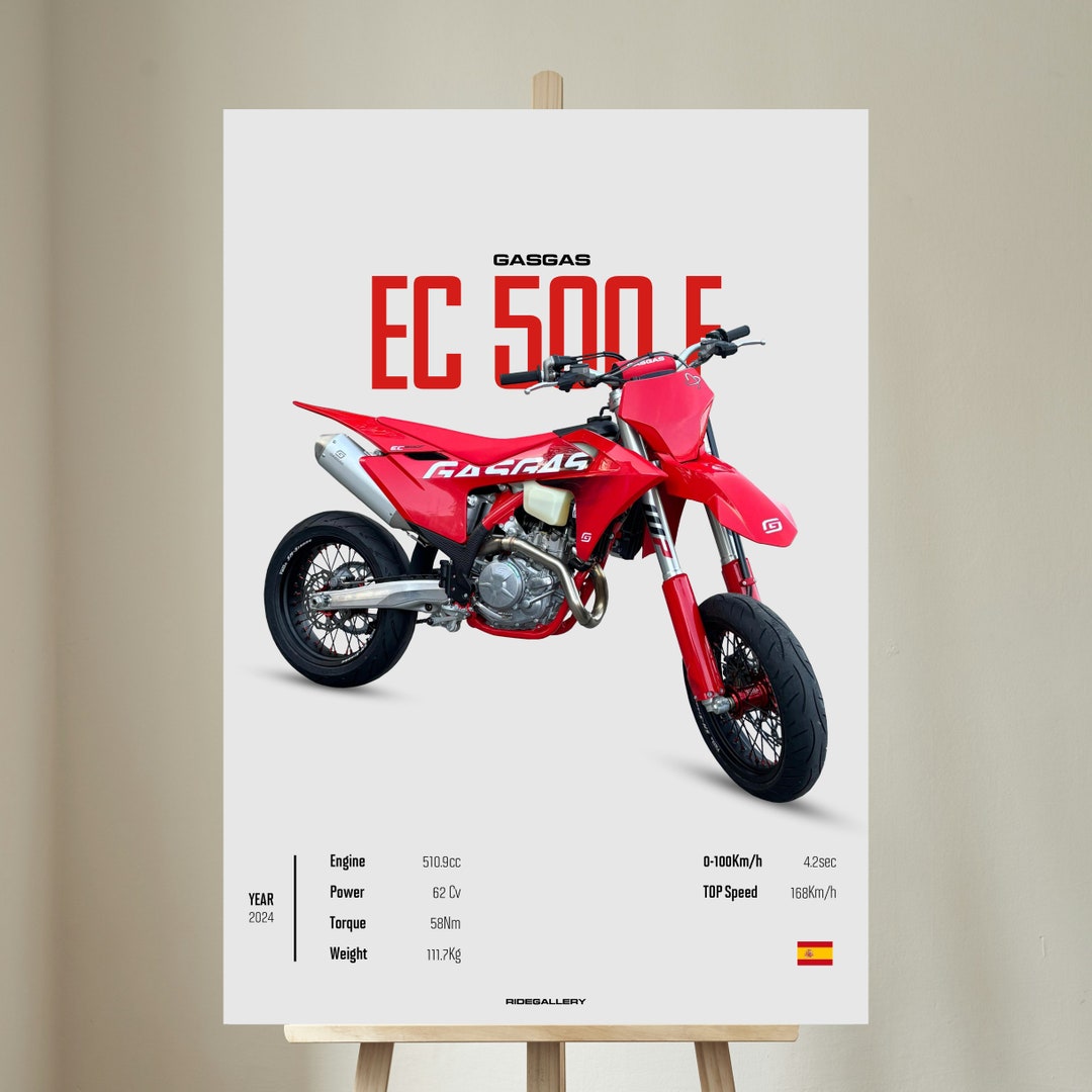 GASGAS EC 500 F Motard 2024 - Motorcycle Wall Deco Motor Line Art for A ...