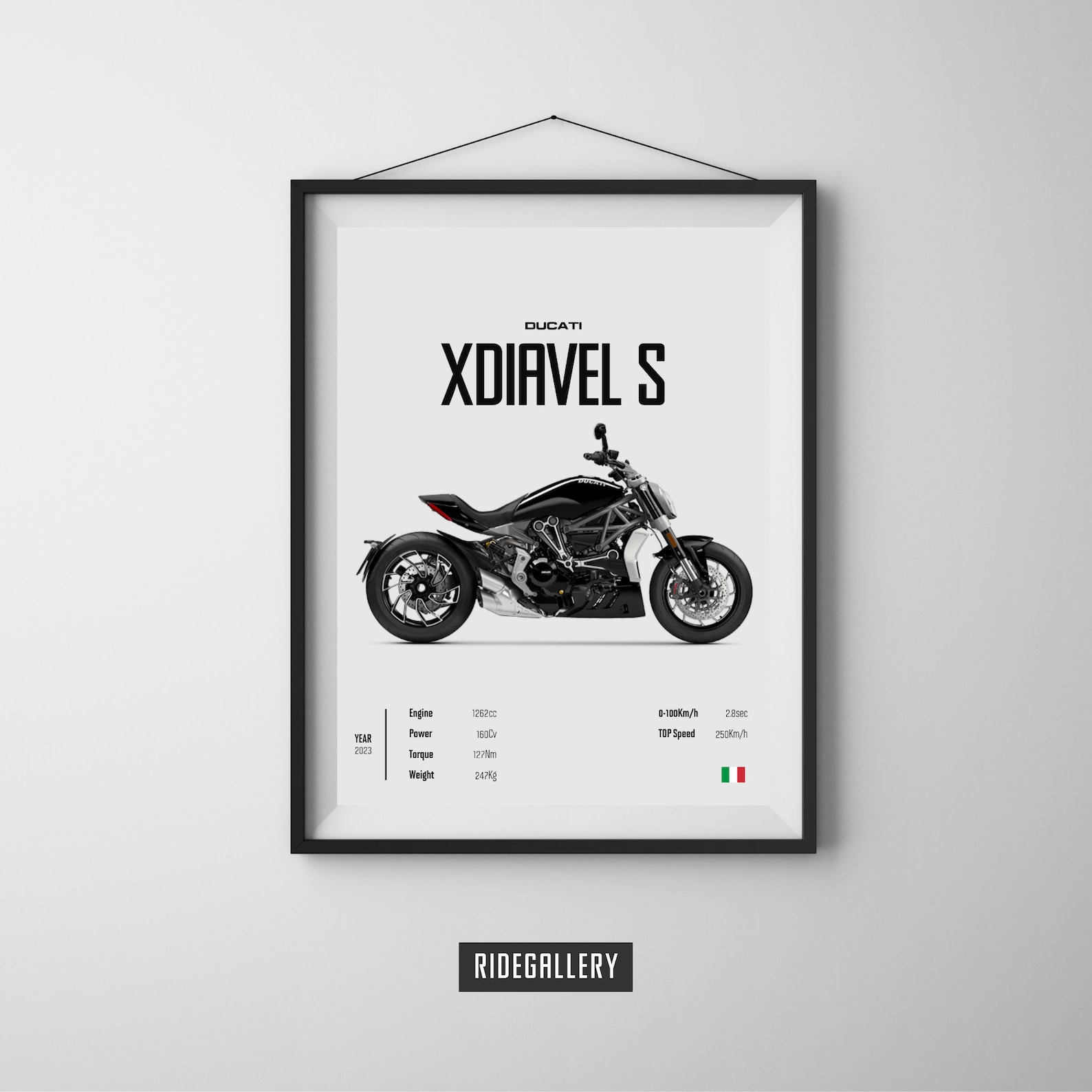 DUCATI X Diavel Nera Motorcycle POSTER Wall Art Digital Download Wall ...