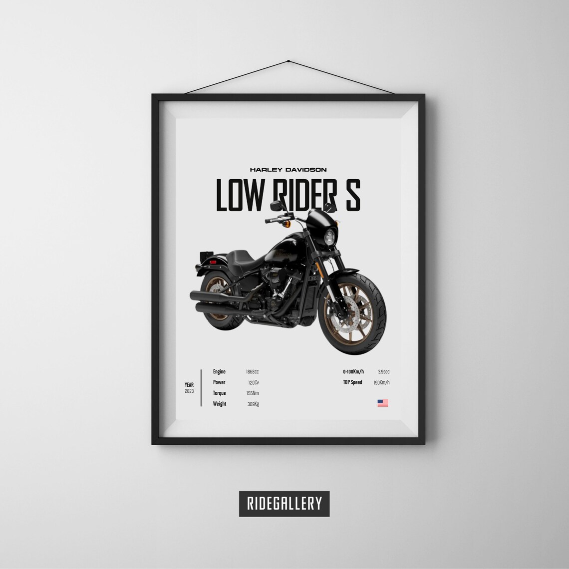 Harley Davidson Low Rider S 2023 Motorcycle Wall Deco Motor - Etsy