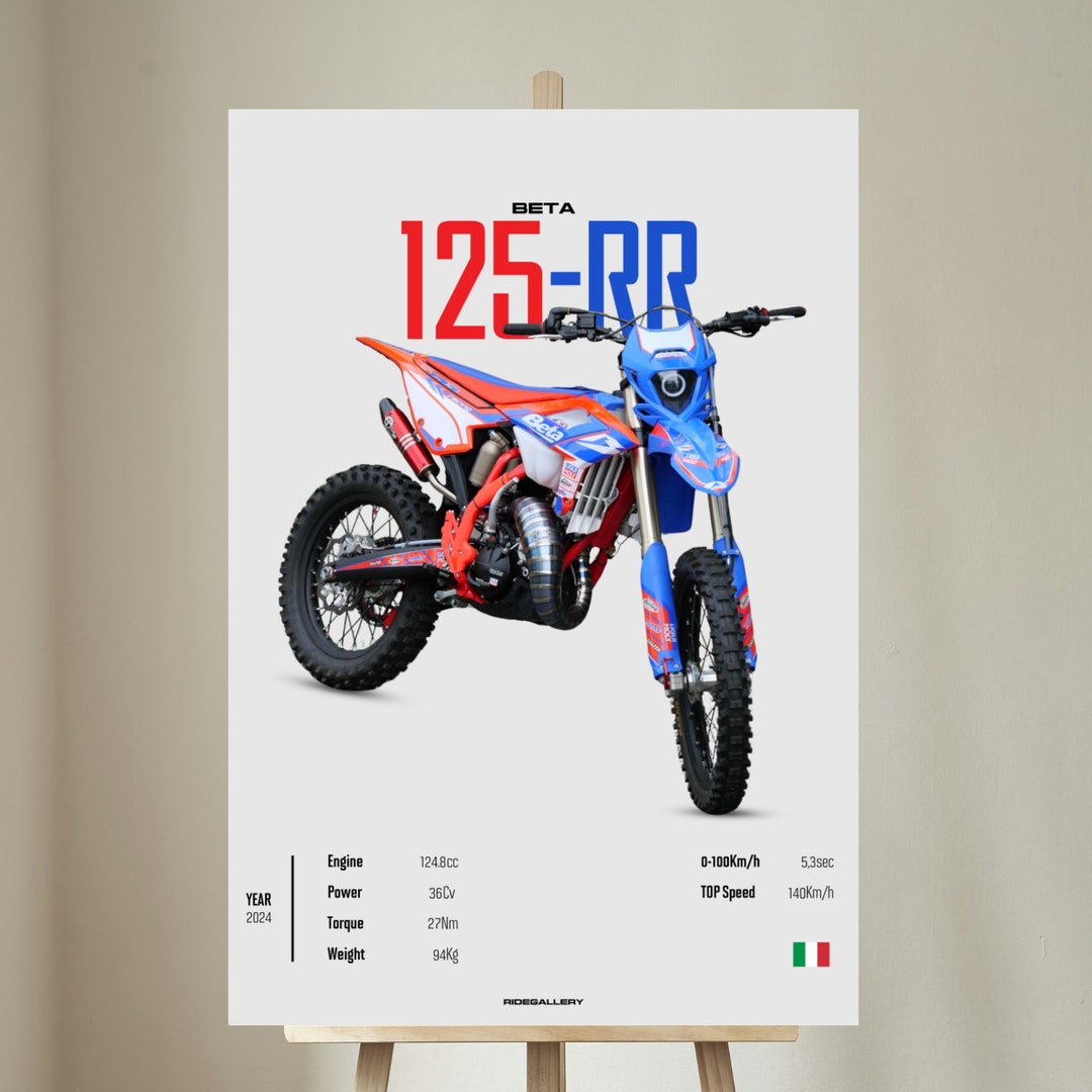 BETA 125 RR (2024) ENDURO - Motorcycle Wall Deco Motor Line Art for A ...
