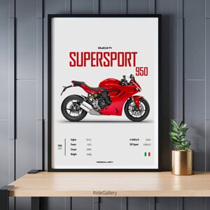 DUCATI Supersport 950 - Motorcycle POSTER Wall Art Digital Download ...