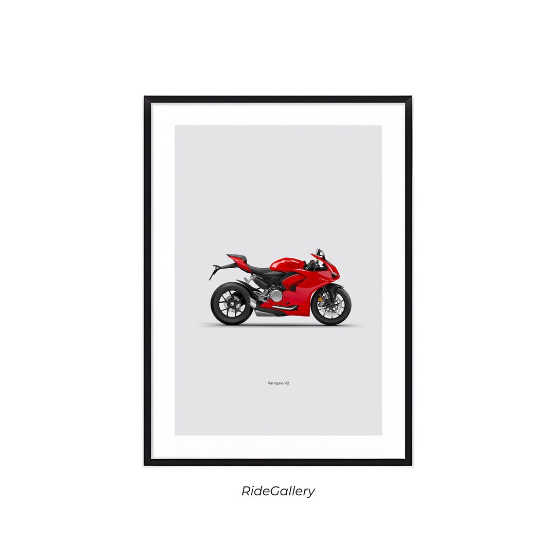 DUCATI PANIGALE V2 - Motorcycle POSTER Wall Art Digital Download Wall ...