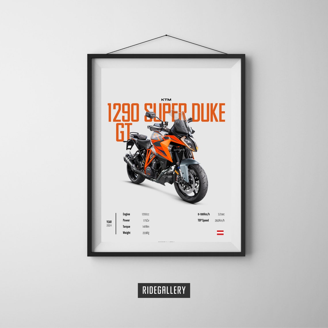 KTM 1290 Super DUKE GT 2024 - Motorcycle Wall Deco Motor Line Art for A ...