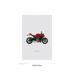 DUCATI Streetfighter V4S - Motorcycle POSTER Wall Art Digital Download ...