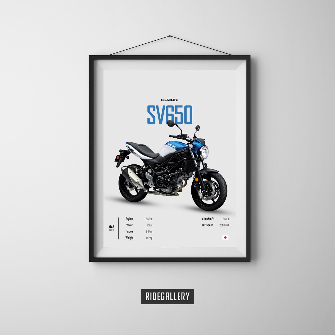 Suzuki SV 650 2018 Motorcycle Wall Deco Motor Line Art for A - Etsy