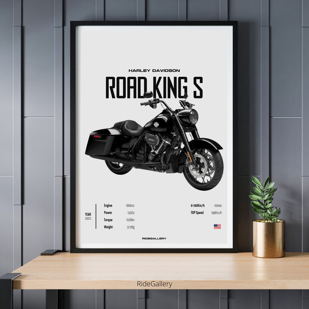 Harley Davidson Road King Special 2023 Motorcycle Wall Deco Motor Line ...