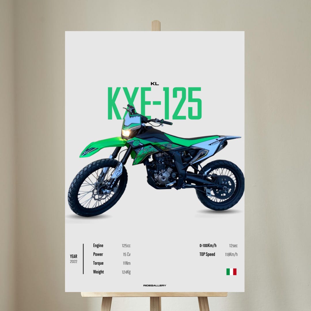 KL KXE 125 2022 - Motorcycle Japanese Poster Wall Art Wall Décor Tokyo ...