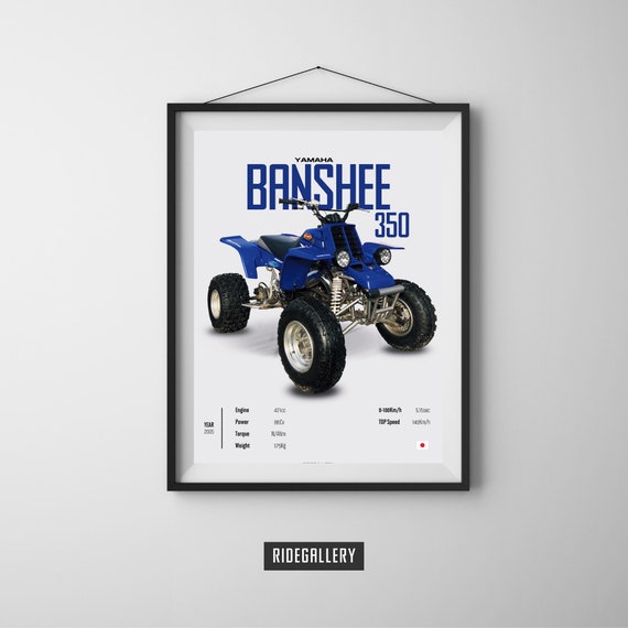 Yamaha Banshee Poster Yamaha Banshee Flamed Rear Rotor JDS Customs