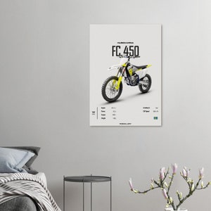 Husqvarna Fc 450 2023 Motorcycle Wall Deco Motor Line Art for A ...