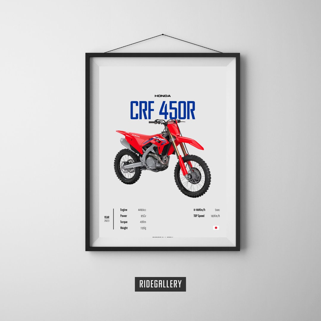 Honda CRF 450R 2023 Motorcycle Wall Deco Motor Line Art for - Etsy