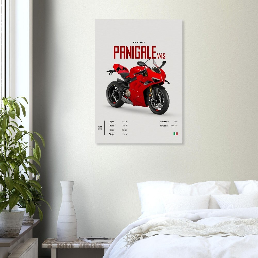 DUCATI PANIGALE V4S Motorcycle POSTER Wall Art Digital Download Wall ...