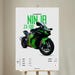 KAWASAKI Ninja H2R 2022 - Motorcycle Japanese Poster Wall Art Wall ...