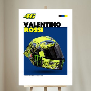 YAMAHA Valentino ROSSI 46 PRINT Wall Art – Digital Motorbike Wall Decor ...