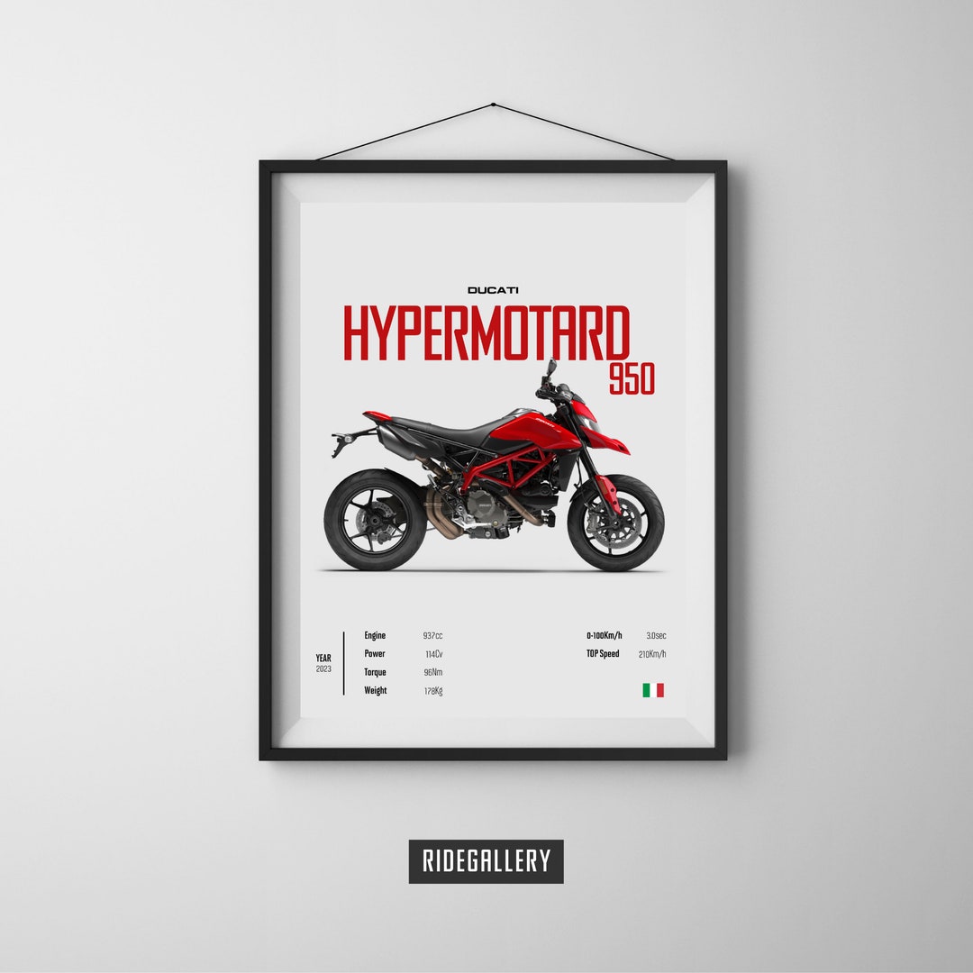 DUCATI Hypermotard 950 Motorcycle Wall Deco Motor Line Art - Etsy