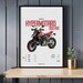 DUCATI Hypermotard 950 RVE - Motorcycle POSTER Wall Art Digital ...