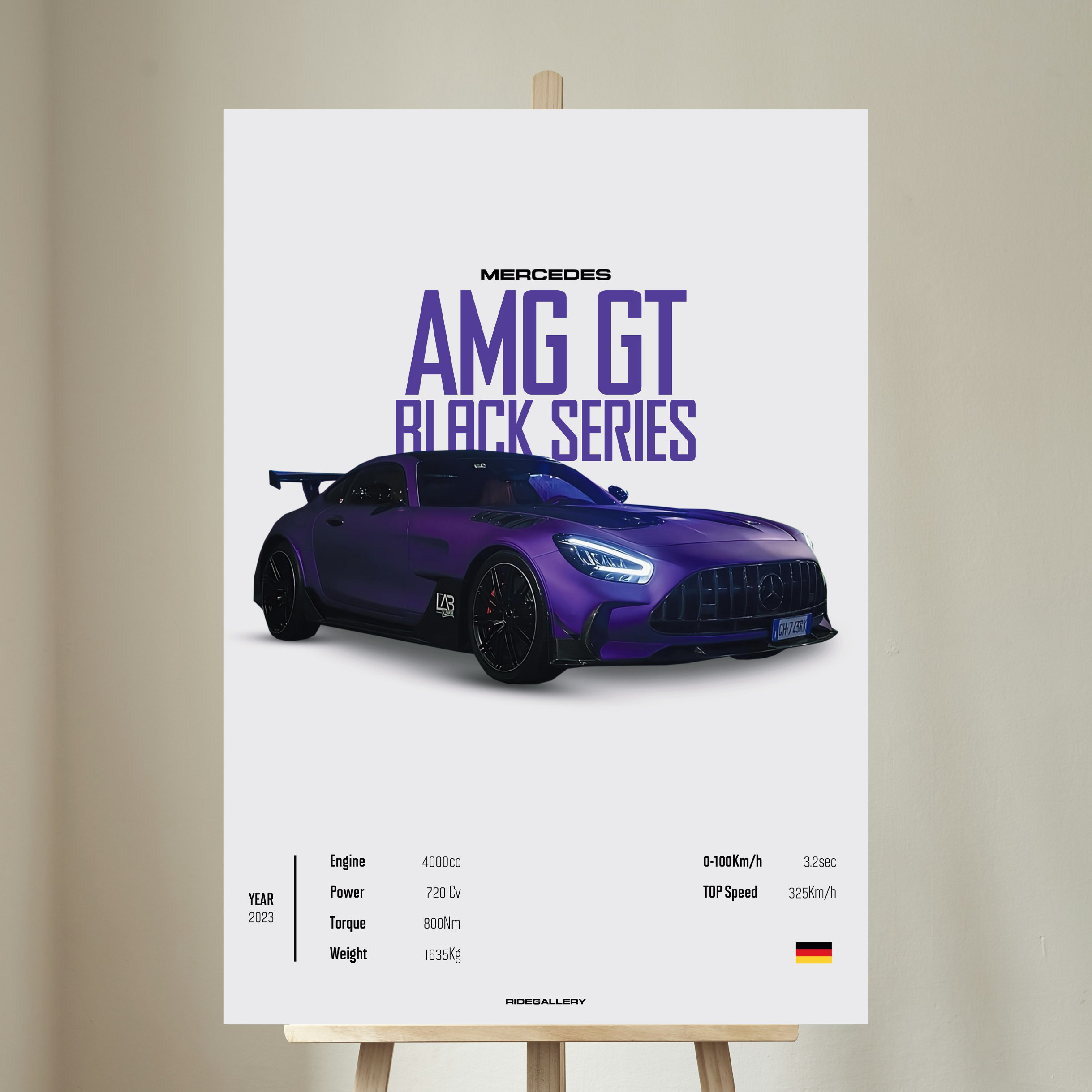MERCEDES AMG GT Black Series 2023 - Car Guy Poster Gift, Digital Car ...